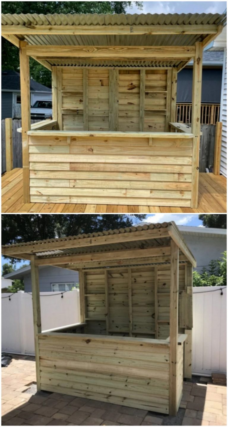 45 imágenes inspiradoras de bares elaborados con pallets - Pallets Decor