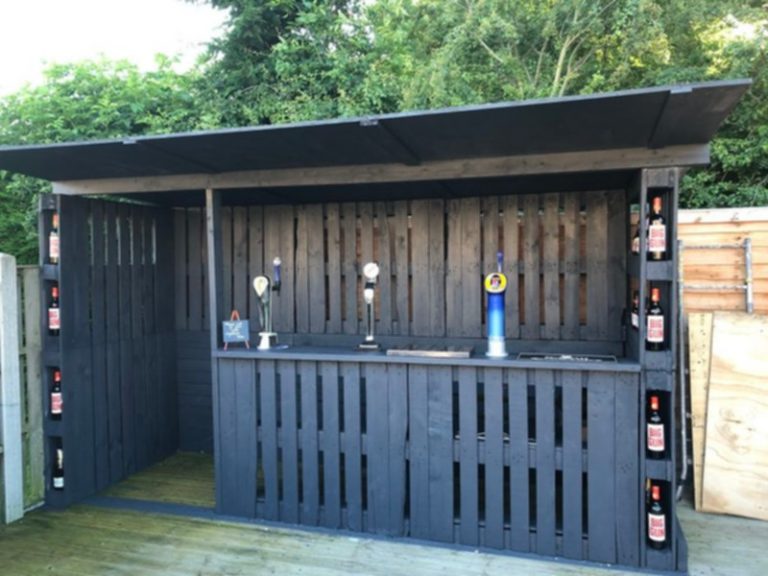 45 imágenes inspiradoras de bares elaborados con pallets - Pallets Decor