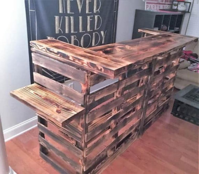 45 imágenes inspiradoras de bares elaborados con pallets - Pallets Decor