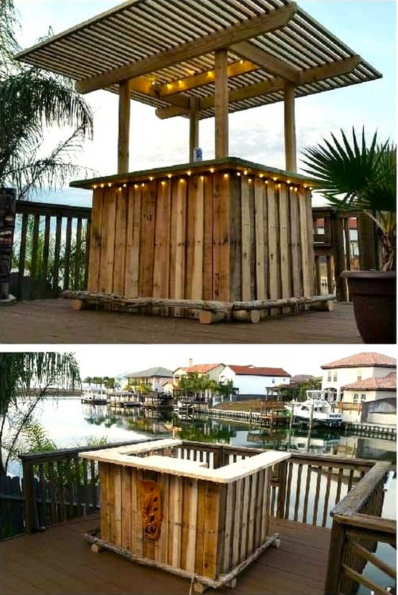 45 imágenes inspiradoras de bares elaborados con pallets - Pallets Decor