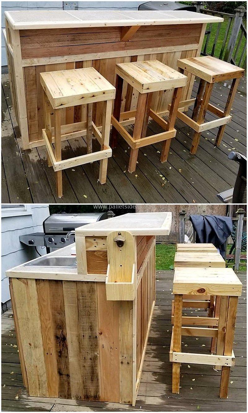 +30 Maneras geniales para sillas de palets - Pallets Decor